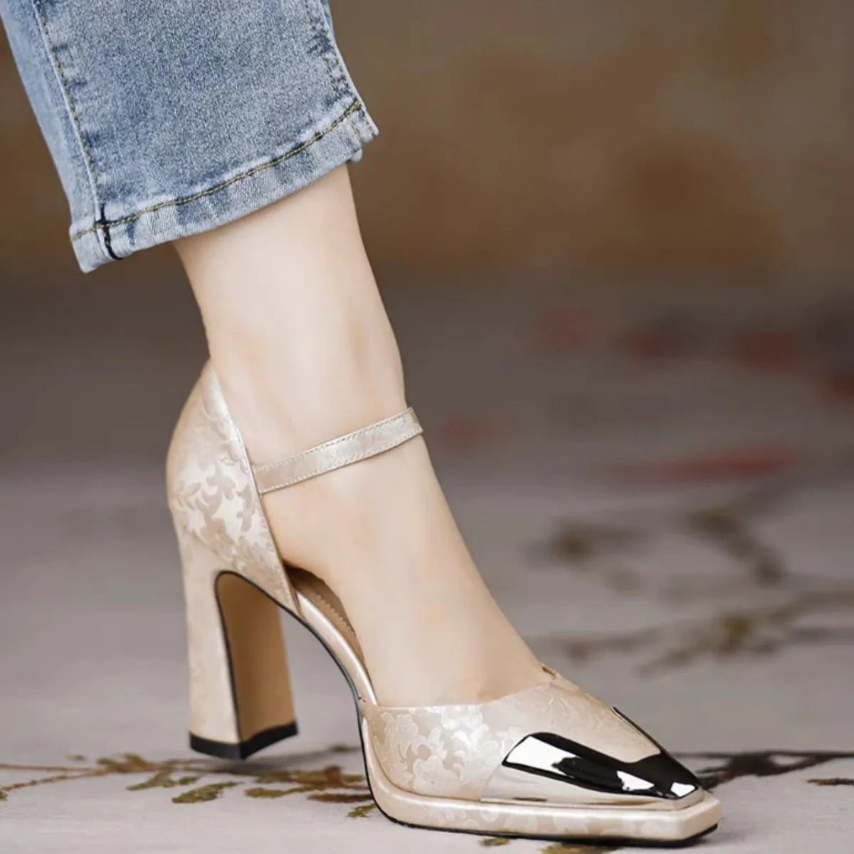 Point Toe Block Heels Pumps – walbiz.com