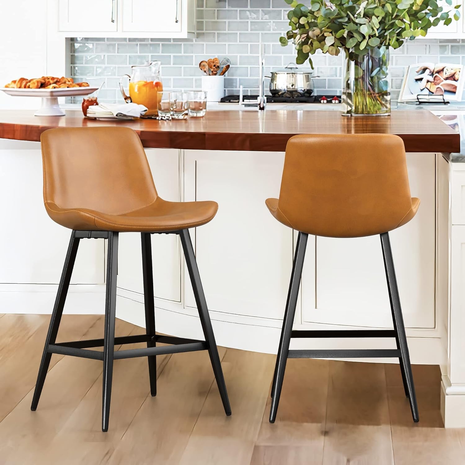 24 Inch Counter Stool, Modern Bucket Barstool, Kitchen Counter with ...