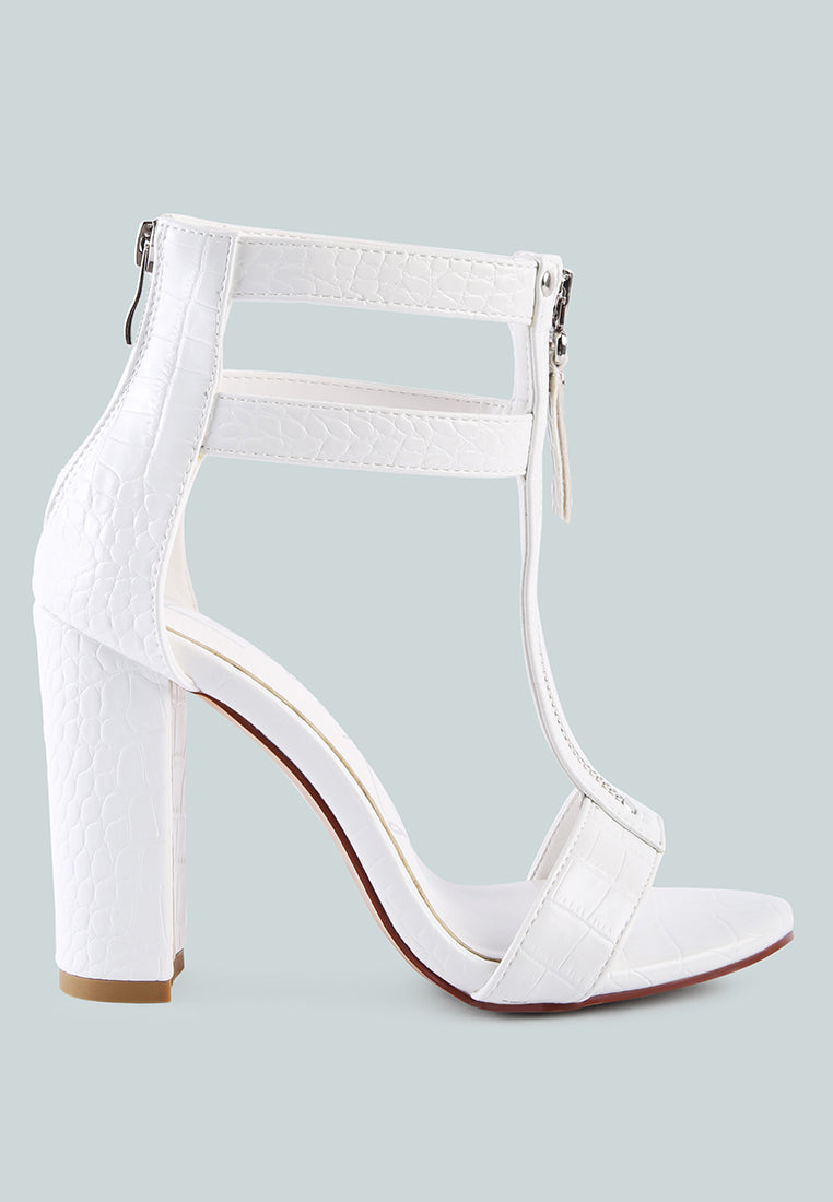 Felicity Zip Up T Strap Sandals – walbiz.com