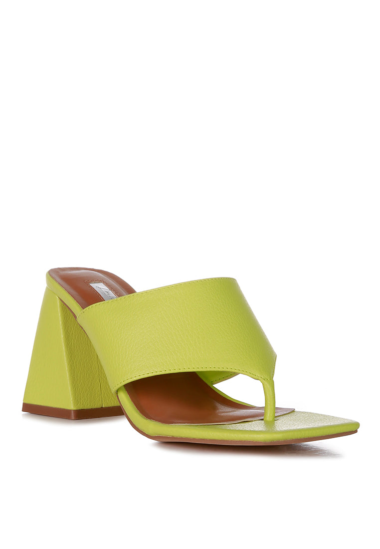 Muse Me Triangular Block Heel Thong Sandals – walbiz.com