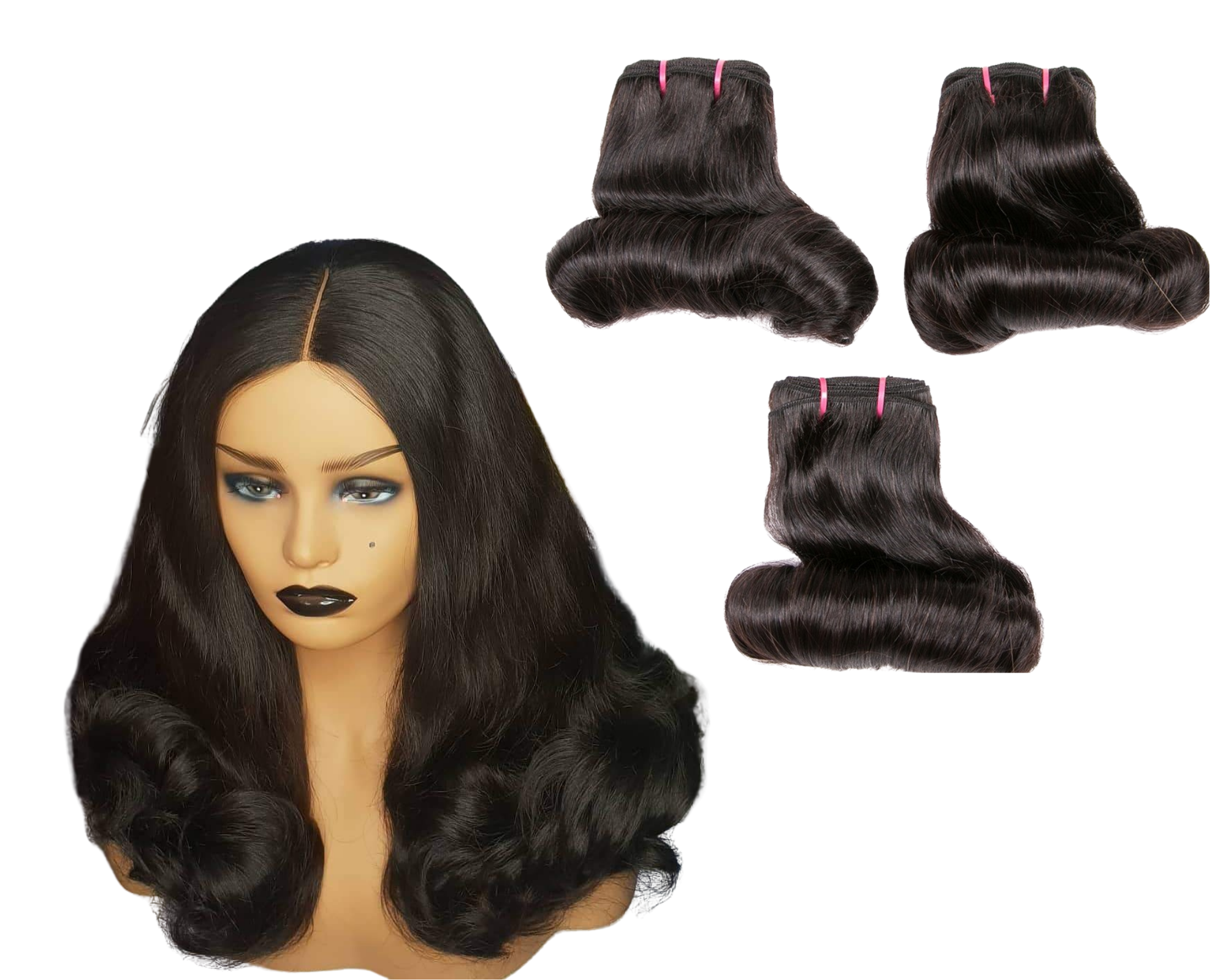 Super Double Drawn 12A Grade EGG CURL BUNDLES with CLOSURES & FRONTAL ...