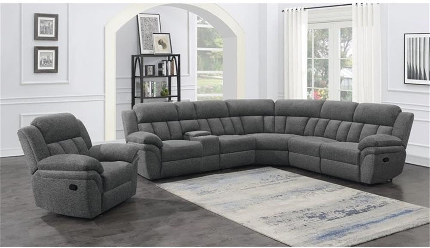 Bahrain 6-Piece Charcoal Motion Sectional Sofa – walbiz.com